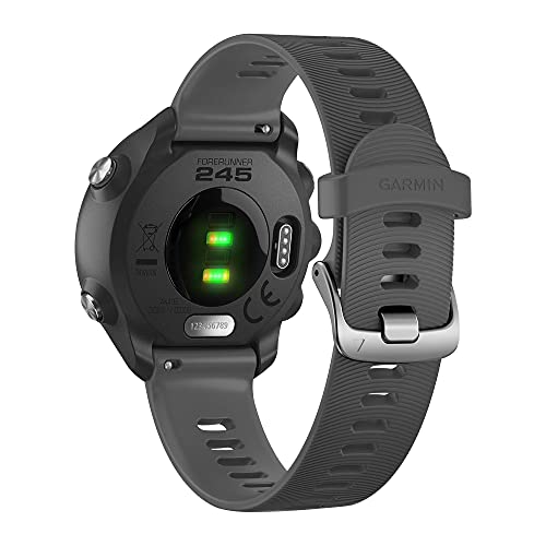 Garmin Forerunner 245, GPS Running Smartwatch with Advanced Dynamics, Slate Gray (Renewed)