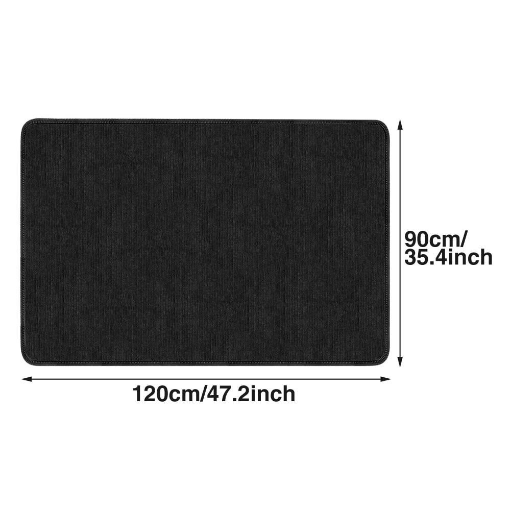 CALIDAKA Office Chair Mat for Hardwood Floor Computer Gaming Chair Mat 47x35inch Office Gaming Rolling Floor Mat Anti-Slip Under Desk Low-Pile Office Rug(Black)