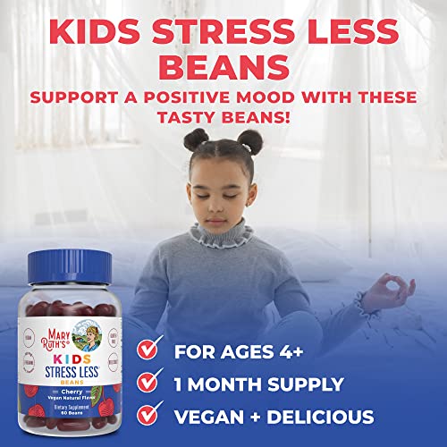 Stress Relief Vita-Beans for Kids & Liquid Probiotics 4oz Bundle by MaryRuth's | Natural Calm, Relaxation, Stress and Mood Support | Digestive Health | Gut Health & Immune Support