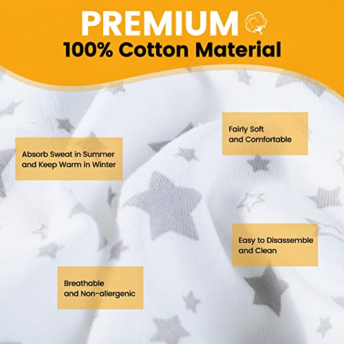 Orzbow Carseat Cover Liner Universal, 100% Cotton Carseat Cover Breathable Prevent Wear & Dirt Suitable Carseat (0-12m)