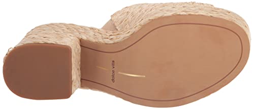 Dolce Vita Women's Elora Heeled Sandal, LT Natural Raffia, 10