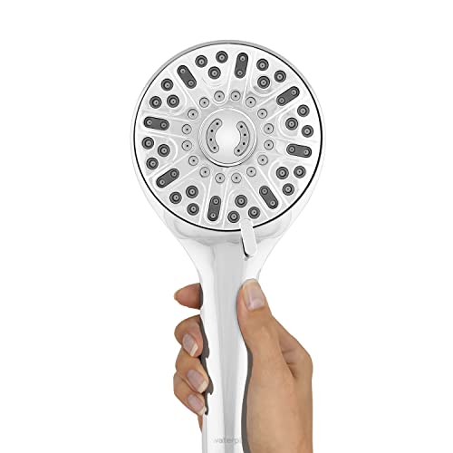 Waterpik ShowerClean Pro Hand Held Shower Head High Pressure Rinser With Built-in Power Jet Wash Shower Cleaner In Chrome, QCW-763ME