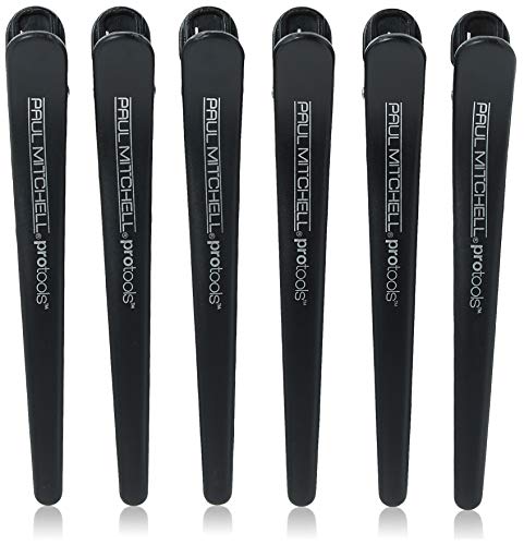 Paul Mitchell Pro Tools Sectioning Hair Clips Set, Slip-Free, No Crease Design, For Hair Styling + Hair Coloring All Hair Types, 6 Count (Pack of 1)