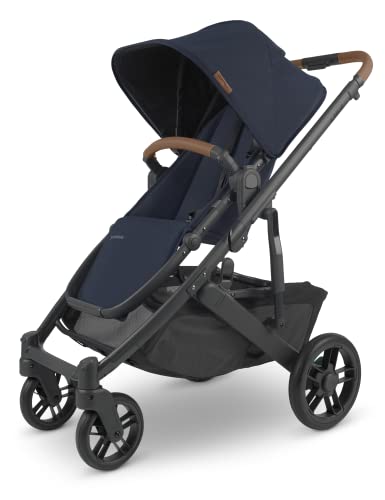 Cruz V2 Stroller - NOA (Navy/Carbon/Saddle Leather) + MESA MAX - NOA (Navy Melange)