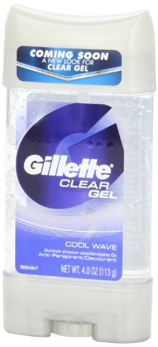 Gillette Anti-Perspirant Deodorant Clear Gel, Cool Wave 3.8 oz (Pack of 3)