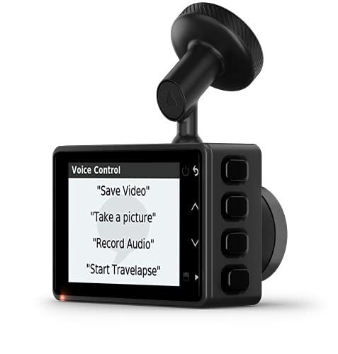 Garmin Dash Cam 57, 1440p and 140-degree FOV, Monitor Your Vehicle While Away w/ New Connected Features, Voice Control, Compact and Discreet, International Version (Dash Cam 57)