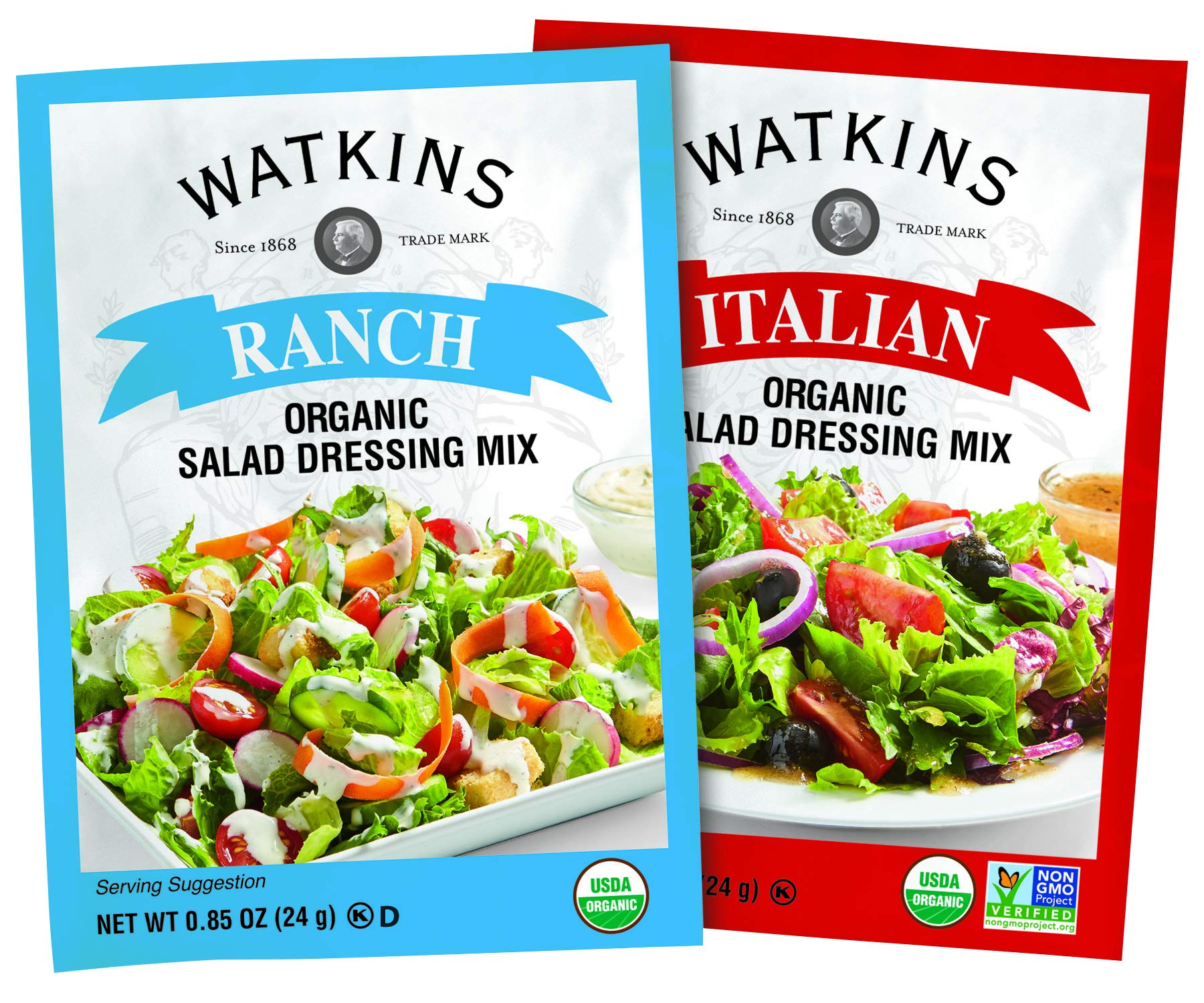 Watkins Organic Ranch Salad Dressing Mix, 0.85 oz. Packets, 12-Pack