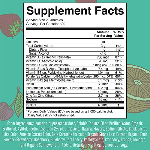 Teen Multivitamin Gummies & Fiber Gummies for Adults Bundle by MaryRuth's | Vitamin C, D and E, B Vitamins | Biotin | Immune Support | Energy, Skin & Hair | Prebiotics | Gut Health & Digestion Support