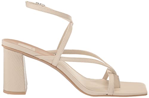 Dolce Vita Women's PAROO Heeled Sandal, Ivory Leather, 8