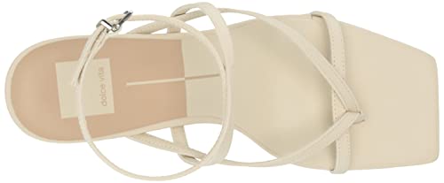 Dolce Vita Women's PAROO Heeled Sandal, Ivory Leather, 8