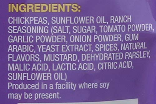 BIENA Chickpea Snacks - Crunchy Roasted Chickpeas - High Fiber Vegan Protein Snacks for Adults and Kids - 5 Ounce Individual Pack - Rockin' Ranch