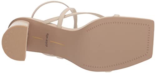 Dolce Vita Women's PAROO Heeled Sandal, Ivory Leather, 8
