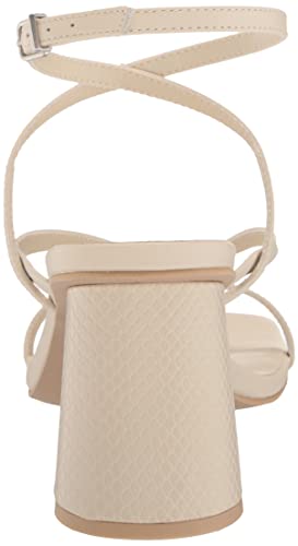 Dolce Vita Women's PAROO Heeled Sandal, Ivory Leather, 8