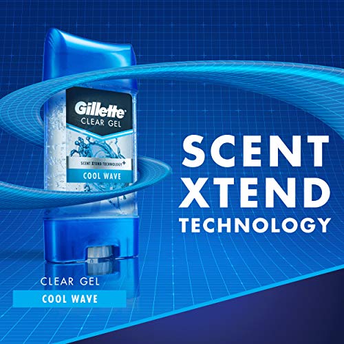 Gillette Anti-Perspirant Deodorant Clear Gel, Cool Wave, 3.8 Ounce