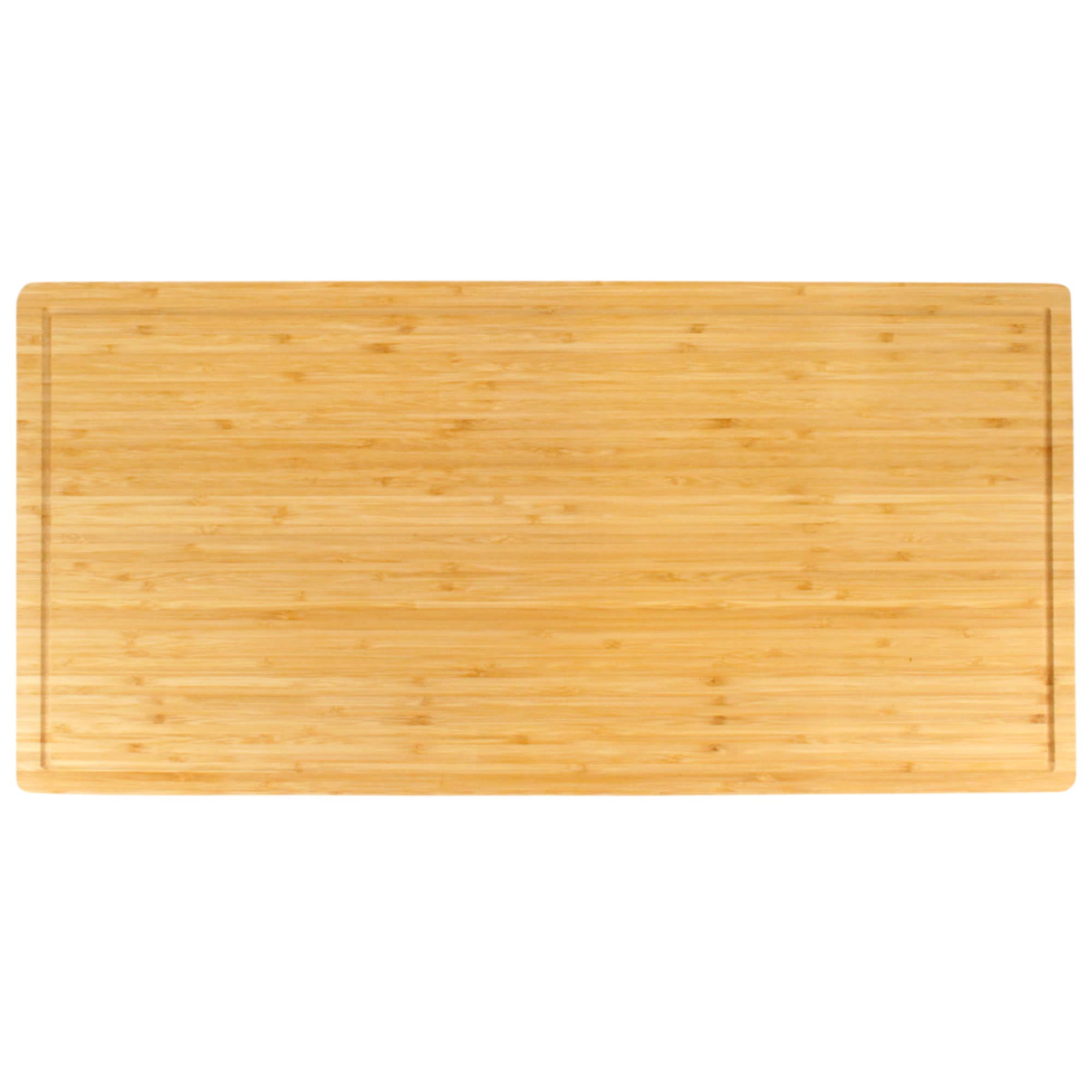 BambooMN Heavy Duty Premium Bamboo Cutting Board - Vertical Cut - Grooved - 24" x 12" x 1"