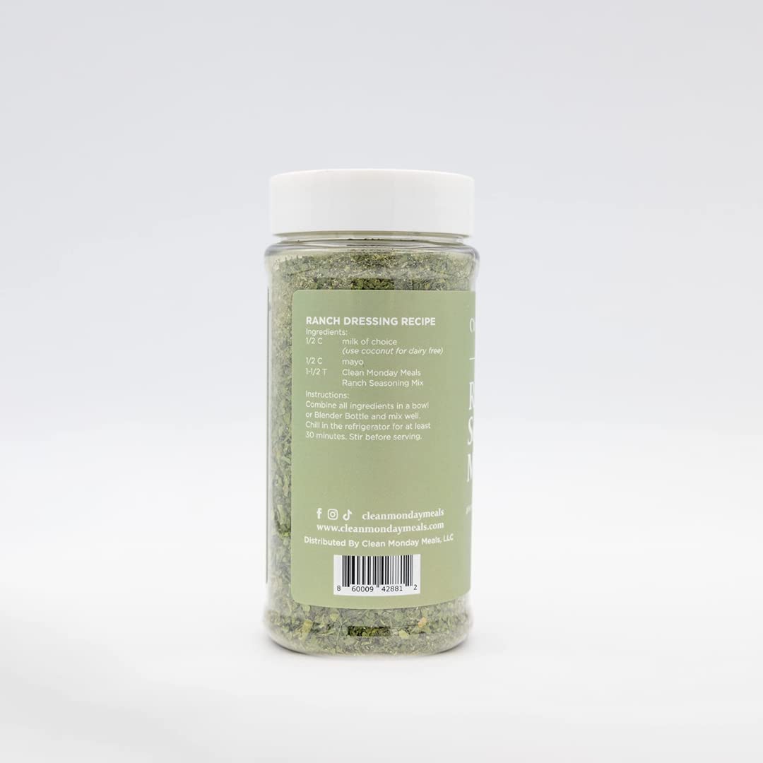 Clean Monday Meals | Ranch Seasoning Mix | Dairy Free & Gluten Free | 11.7oz