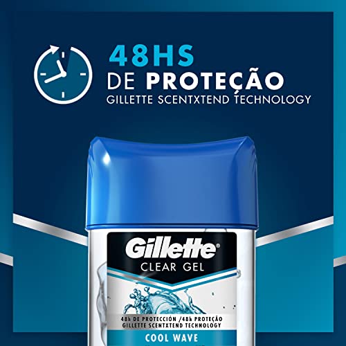 Gillette Anti-Perspirant Deodorant Clear Gel, Cool Wave, 3.8 Ounce