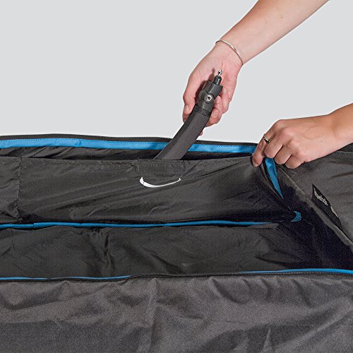 UPPAbaby RumbleSeat/Bassinet Travel Bag with TravelSafe , Black/Blue