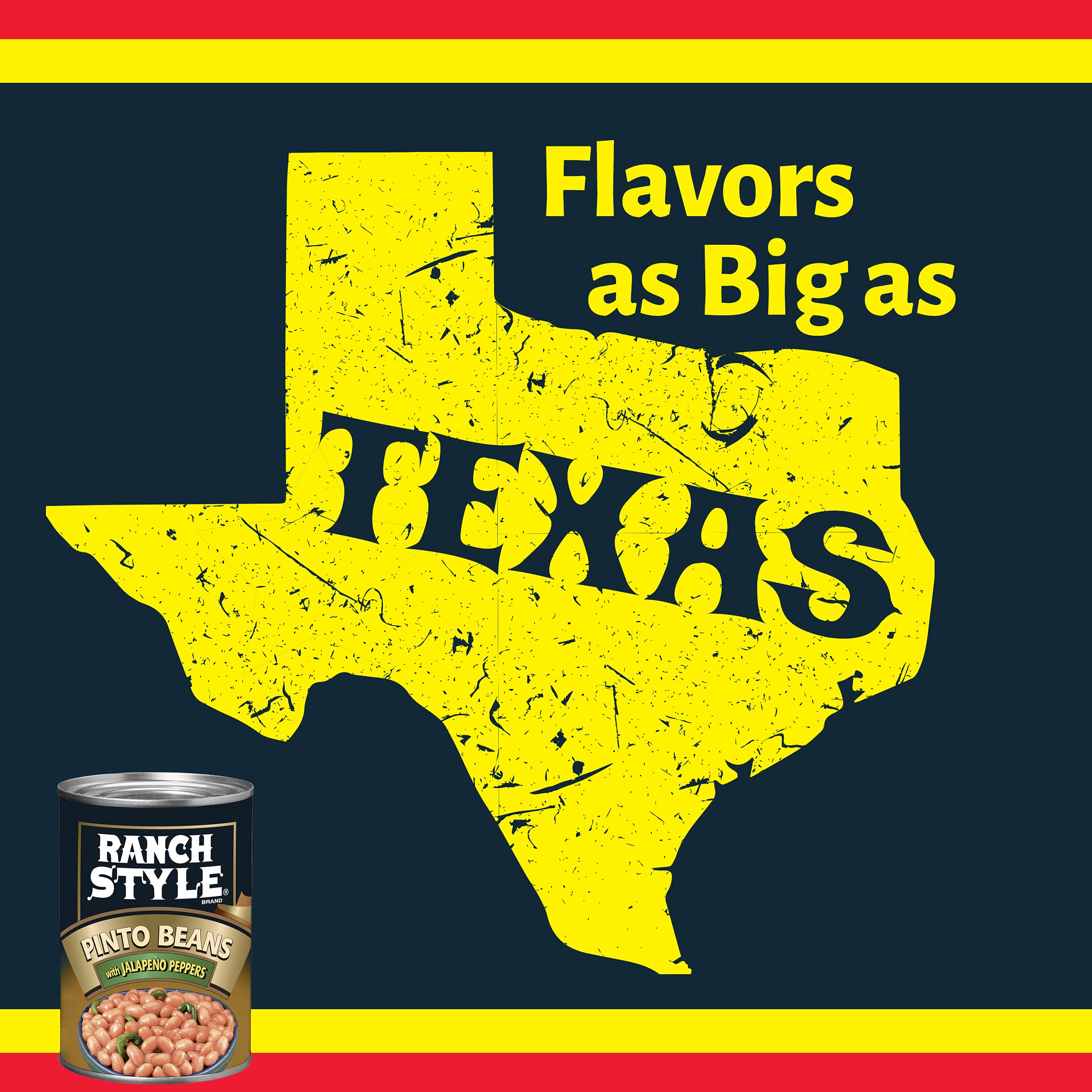 Ranch Style Pinto Beans With Jalapeno Peppers, Canned Beans, 15 OZ