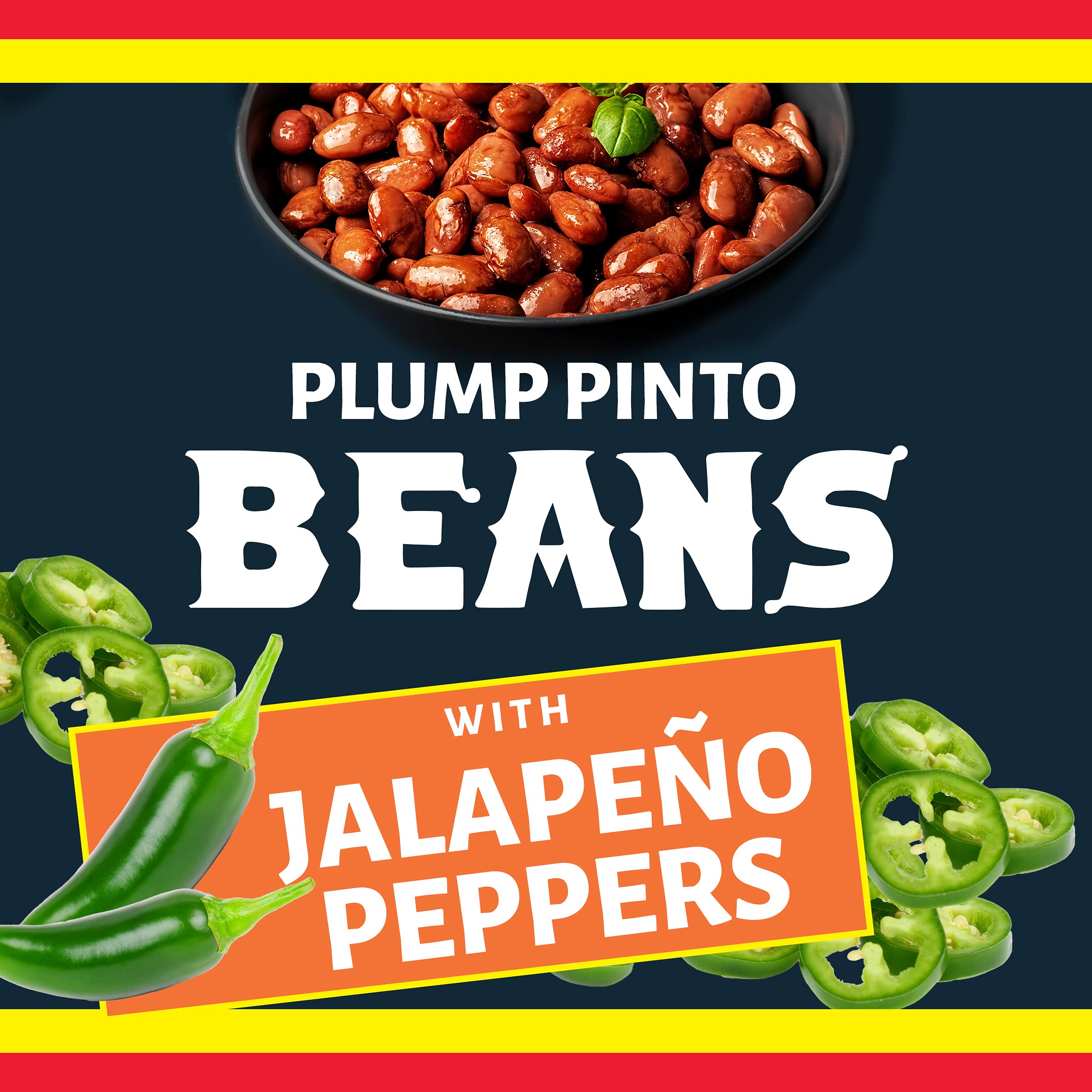Ranch Style Pinto Beans With Jalapeno Peppers, Canned Beans, 15 OZ