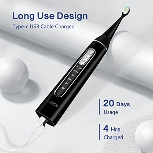 LAFATON 2 in 1 toothcleaner,Electric Toothbrush with Water Flosser Combo in One,Rechargeable Sonic Flossing Toothbrush with 3 Teeth Cleansing Ways,Waterproof Dental Oral Irrigator for Oral Care