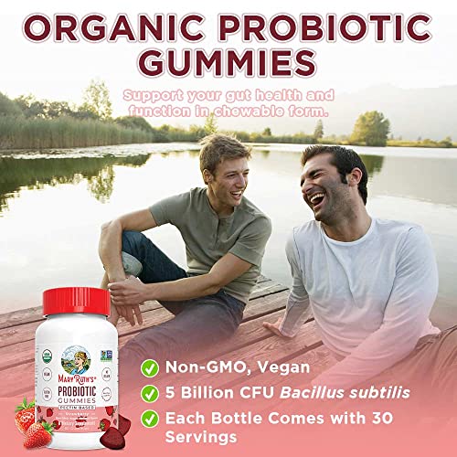 Teen Multivitamin Gummies & USDA Adult Organic Probiotic Gummies Bundle by MaryRuth's | Vitamin C, D and E, B Vitamins | Immune Support | Energy, Skin & Hair | Digestive & Immune Support | Gut Health