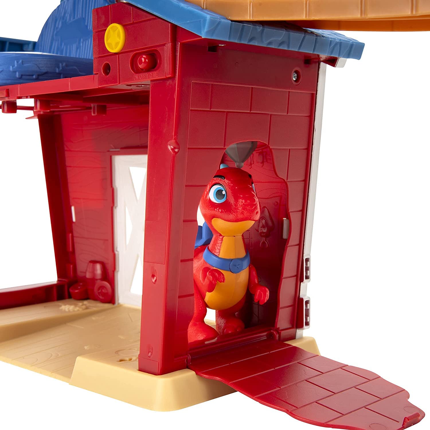 Dino Ranch Clubhouse,Large 12-Inch Playset with Lights & Sound,Features Silo with Slide,Bridge,Extendable Room,2 Dino Ranchers,2 Dinos - Toys for Kids - Amazon Exclusive