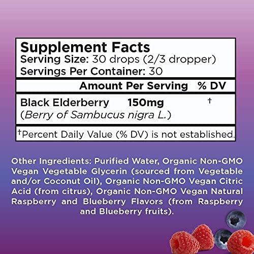 Elderberry Syrup & Liquid Probiotics Bundle for Adults & Kids by MaryRuth's | USDA Organic Elderberry Liquid Drops 1oz | USDA Organic Liquid Probiotics, 4oz | Vegan Non-GMO Plant Based