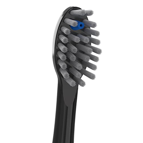 Waterpik Full Size Replacement Brush Heads with Covers for Toothbrush SFFB-2EB, 2 Count Black & Whitening Water Flosser Refill Tablets (30 Count) - Only for The Whitening Flosser