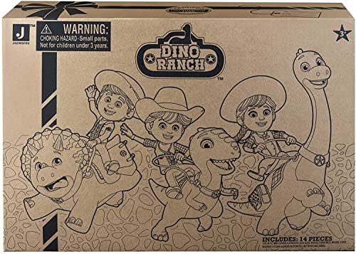 Dino Ranch Clubhouse,Large 12-Inch Playset with Lights & Sound,Features Silo with Slide,Bridge,Extendable Room,2 Dino Ranchers,2 Dinos - Toys for Kids - Amazon Exclusive