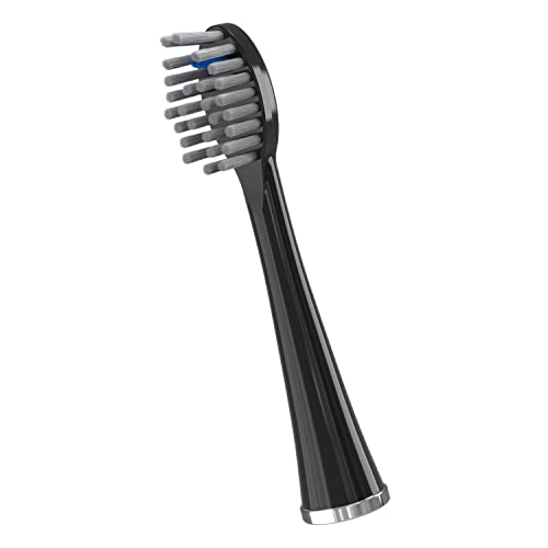 Waterpik Full Size Replacement Brush Heads with Covers for Toothbrush SFFB-2EB, 2 Count Black & Whitening Water Flosser Refill Tablets (30 Count) - Only for The Whitening Flosser