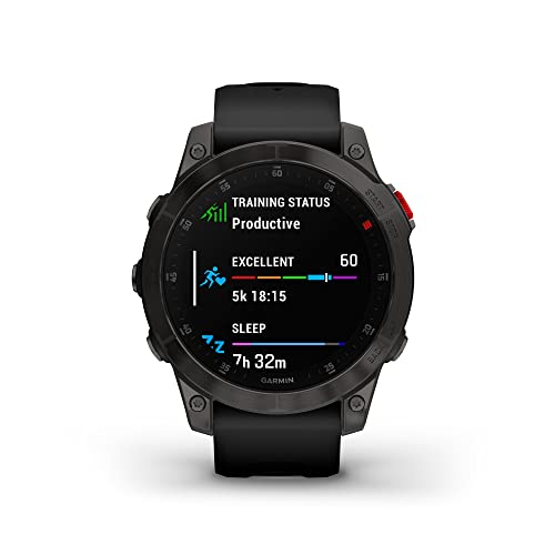 Garmin 010-02582-10 epix Gen 2, Premium active smartwatch, Health and wellness features, touchscreen AMOLED display, adventure watch with advanced features, black titanium