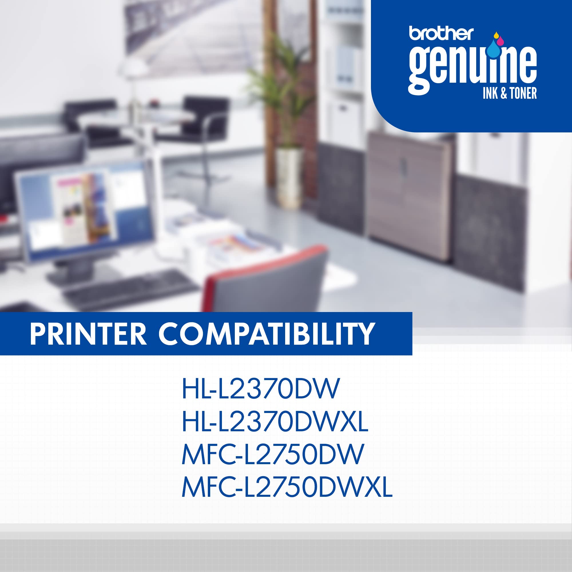 Brother TN-770 HL-L2370DW L2370DWXL MFC-L2750DW L2750DWXL Toner Cartridge (Black) in Retail Packaging