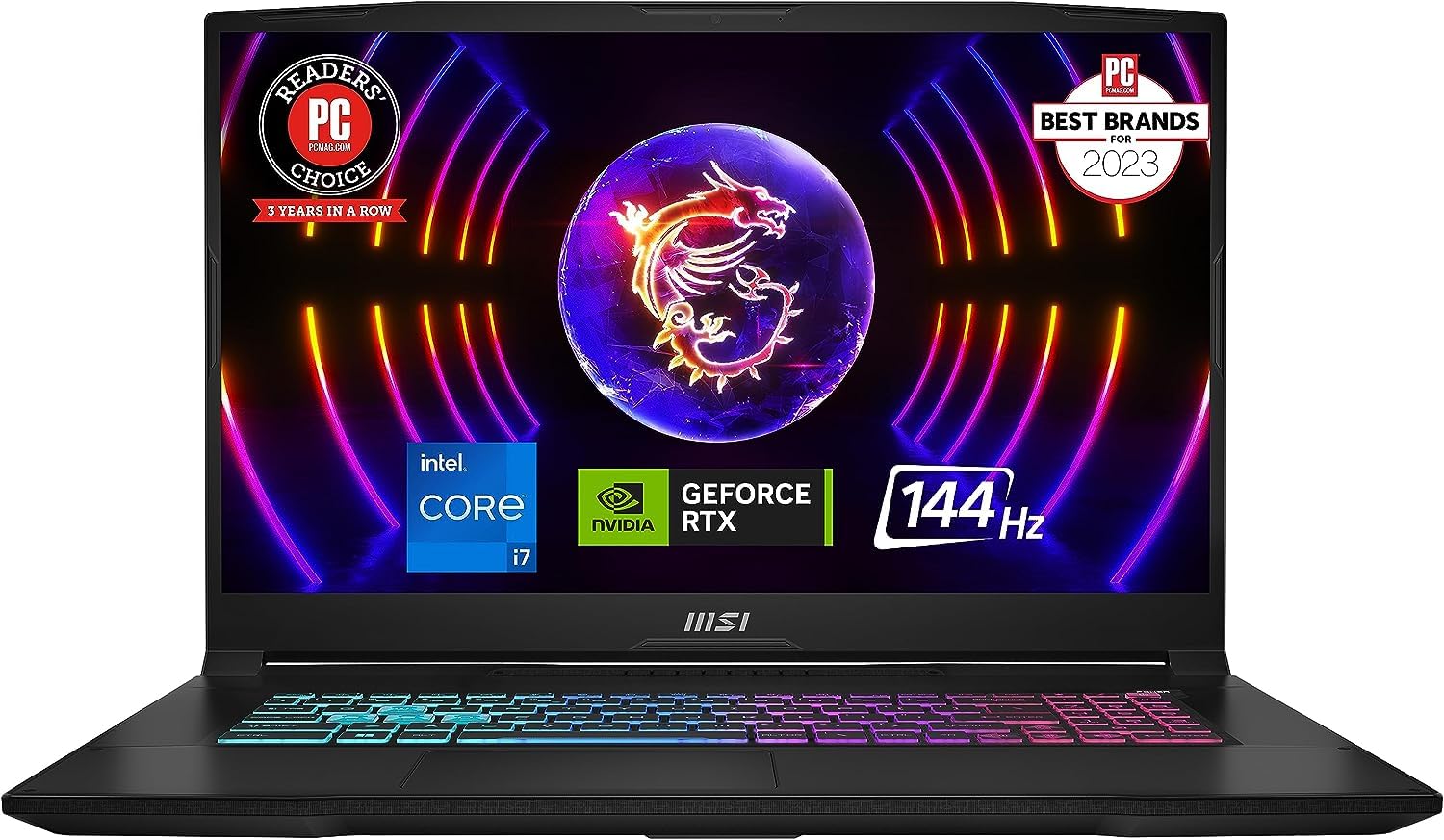MSI Katana 17 B13VFK 2023 Gaming Laptop 17.3" FHD IPS 144Hz 10-Core Intel i7-13620H 32GB DDR5 4TB SSD NVIDIA GeForce RTX 4060 8GB GDDR6 Wi-Fi 6 RGB Backlit Keyboard Windows 11 Pro w/ONT 32GB USB