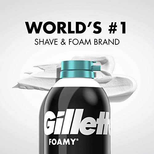 Gillette Foamy Shaving Cream, Sensitive Skin, 11 Ounce (Pack of 6)