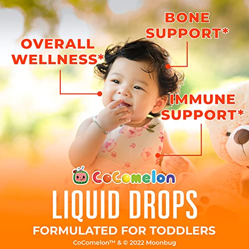 USDA Organic Cocomelon Elderberry Syrup for Toddlers & Cocomelon Vitamin D3 K2 Liquid Drops for Toddler Bundle by MaryRuth's | Immune Support | Calcium Absorption | Strong Bones | Vegan | Gluten Free