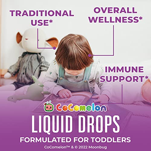 USDA Organic Cocomelon Elderberry Syrup for Toddlers & Cocomelon Vitamin D3 K2 Liquid Drops for Toddler Bundle by MaryRuth's | Immune Support | Calcium Absorption | Strong Bones | Vegan | Gluten Free