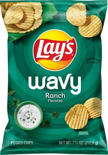 Lay's Wavy Potato Chips Ranch Flavor, 7.5 Oz
