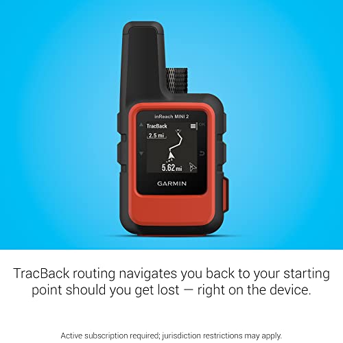 Garmin 010-02602-00 inReach Mini 2, Lightweight and Compact Satellite Communicator, Hiking Handheld, Orange