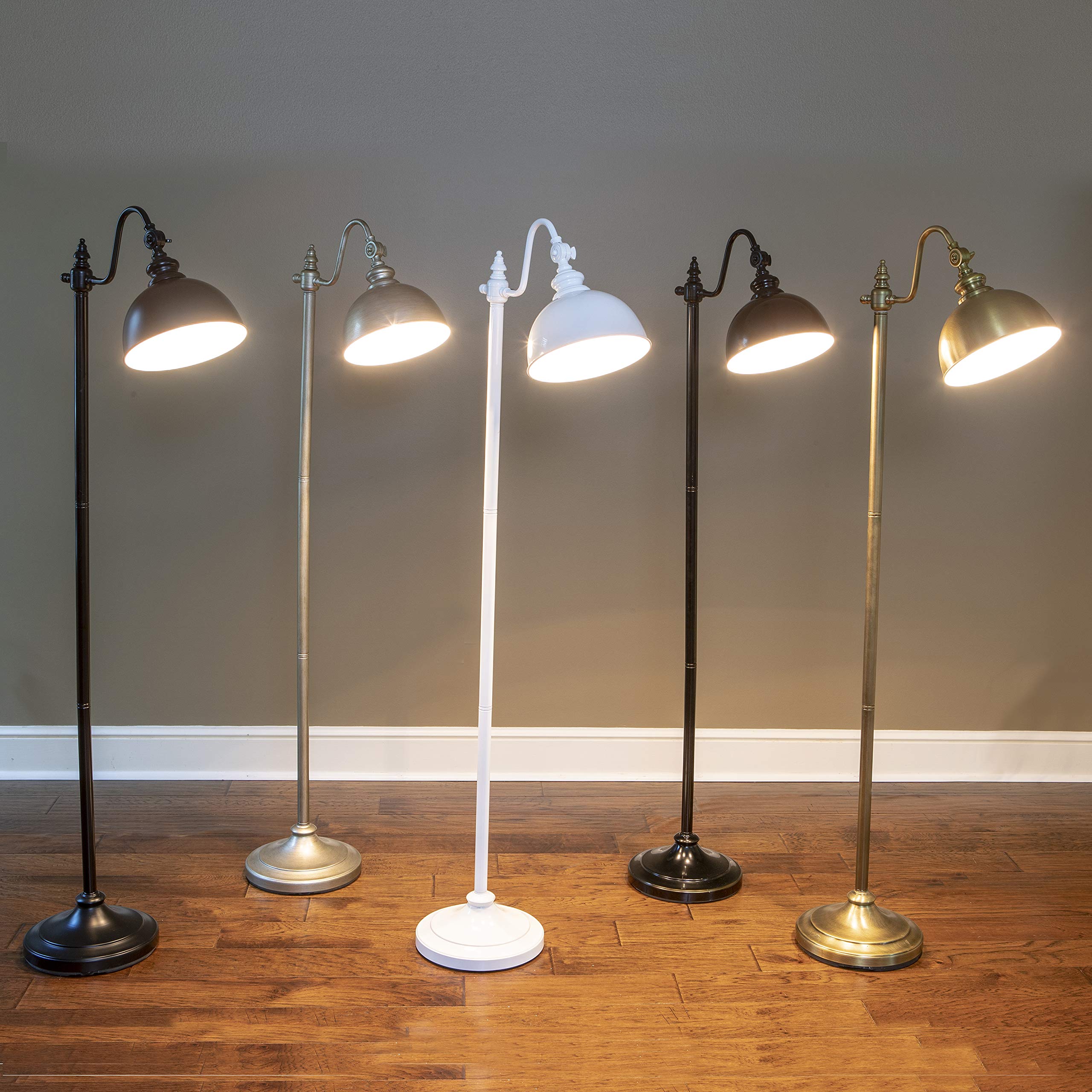 Decor Therapy Chloe Steel Pharmacy Floor Lamp, Matte Black