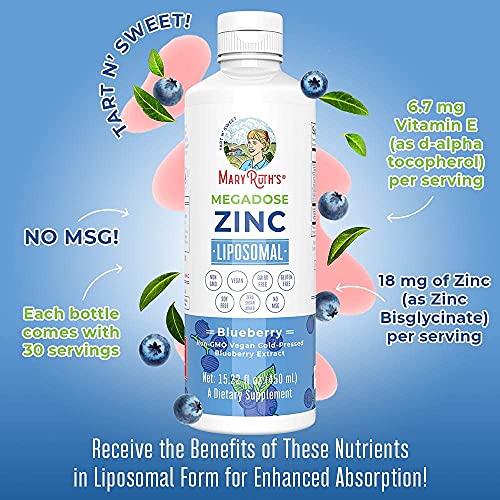 Liquid Probiotics & Megadose Zinc Liposomal Bundle by MaryRuth’s| Vegan, Organic, Plant-Based & Non-GMO, Unflavored with Acidophilus | Immune Support Liposomal for Men & Women