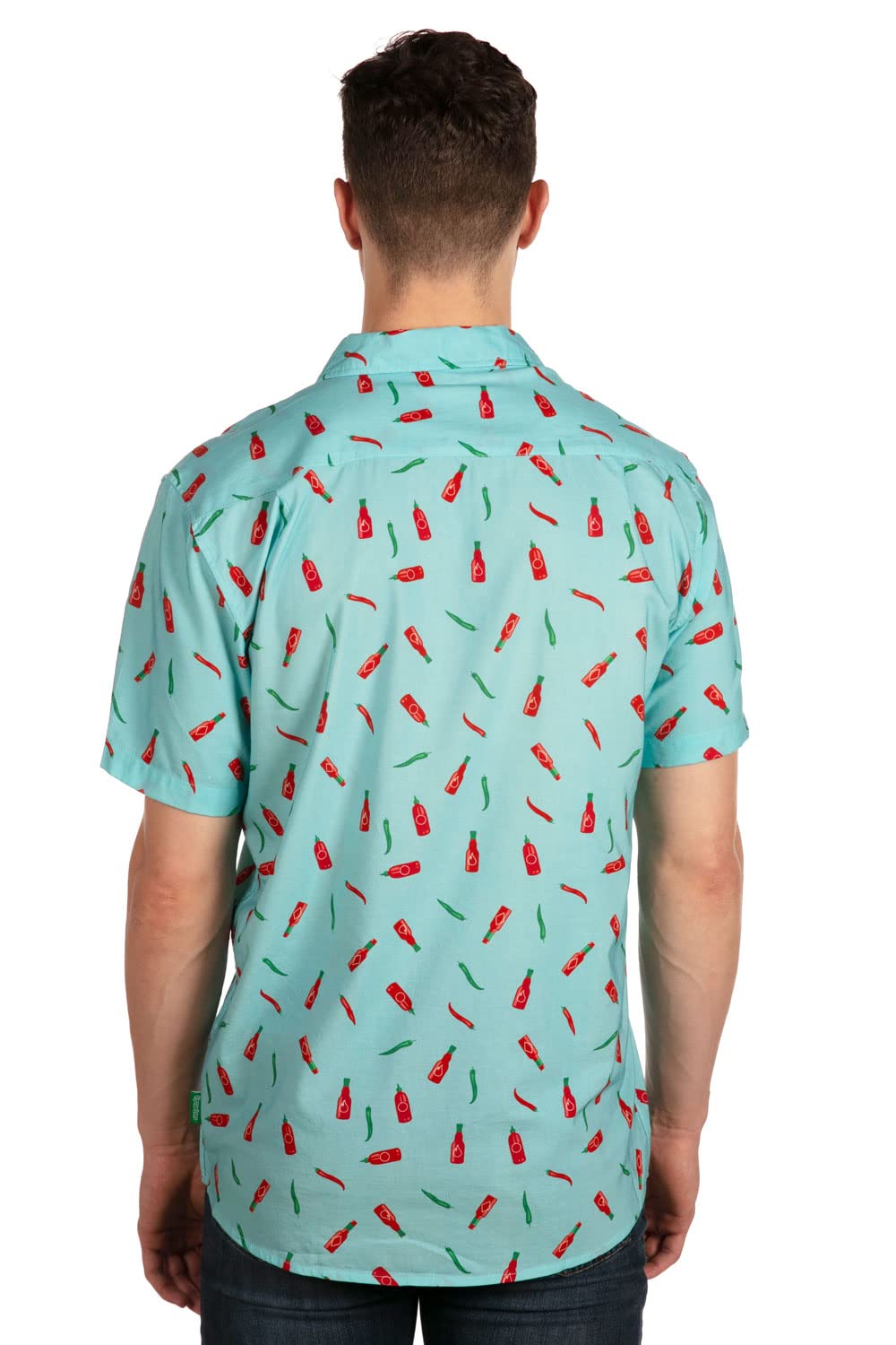Tipsy Elves Men's Vacation Hot Sauce Summer Hawaiian Shirt Size Small