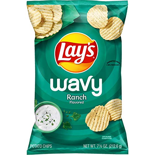Lay's Wavy Potato Chips Ranch Flavor, 7.5 Oz