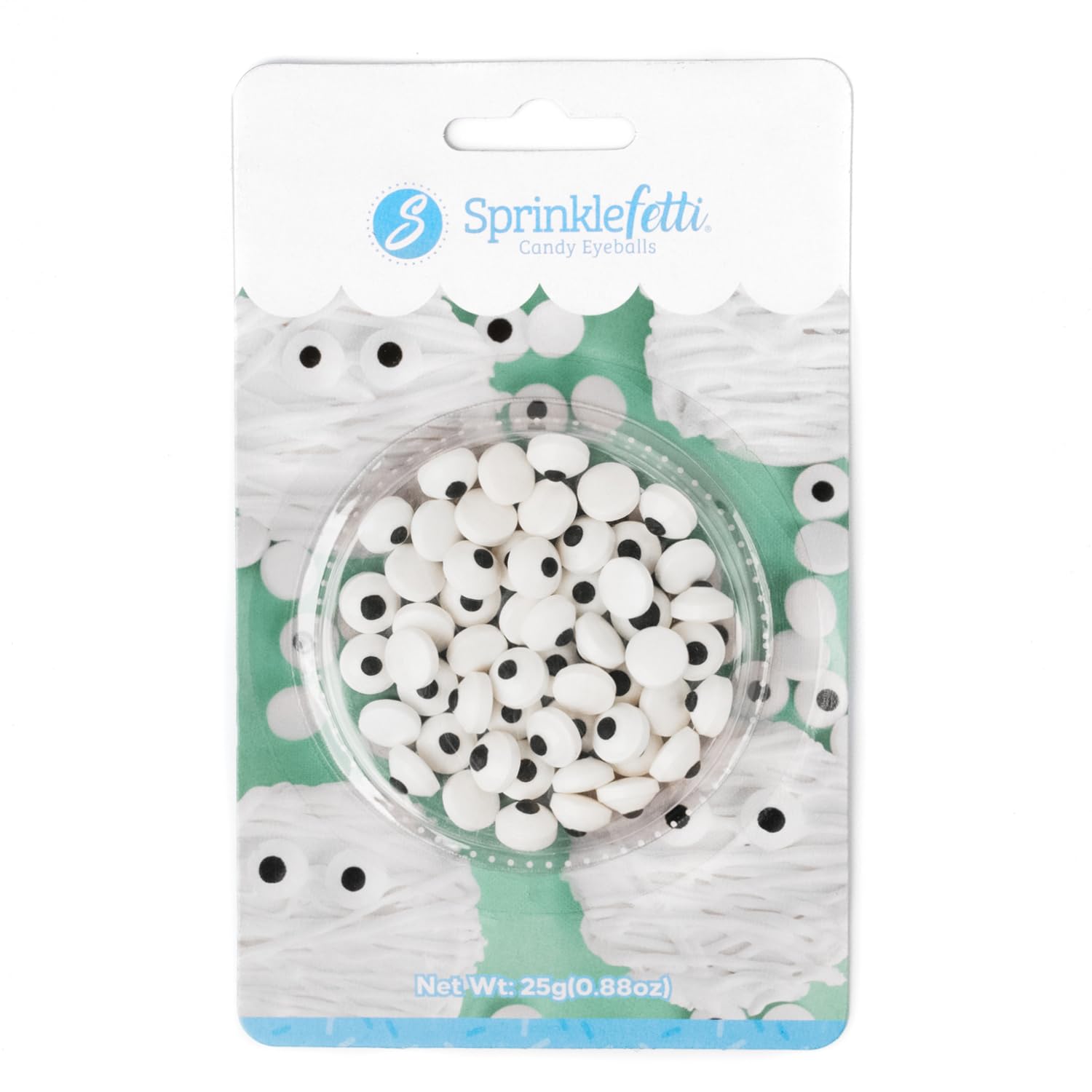 Sweets Indeed Candy Eyeballs, Edible Eyes, Halloween Sprinkles, Perfect for Cake Decorations, Baking, Ice Cream, Cookies, Cupcake Topper (0.88 ounce)