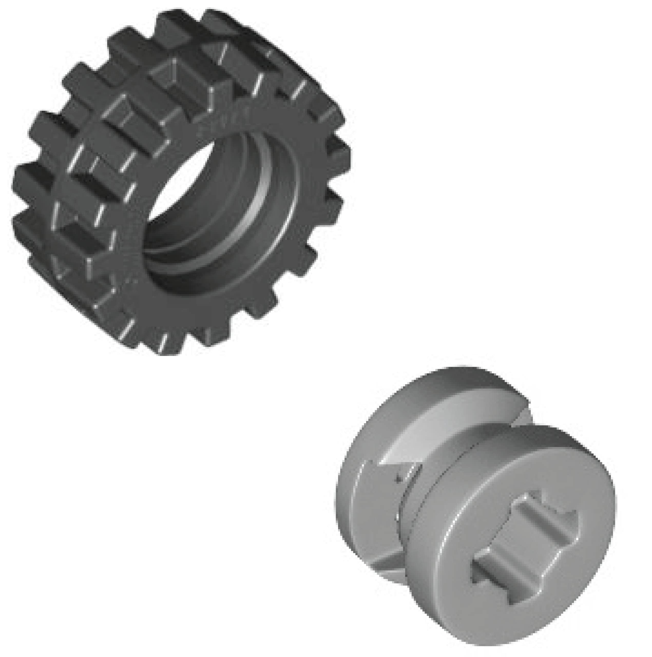 NEW Lego Tire, Wheel and Square Axles Bulk Lot - 100 Pieces Total