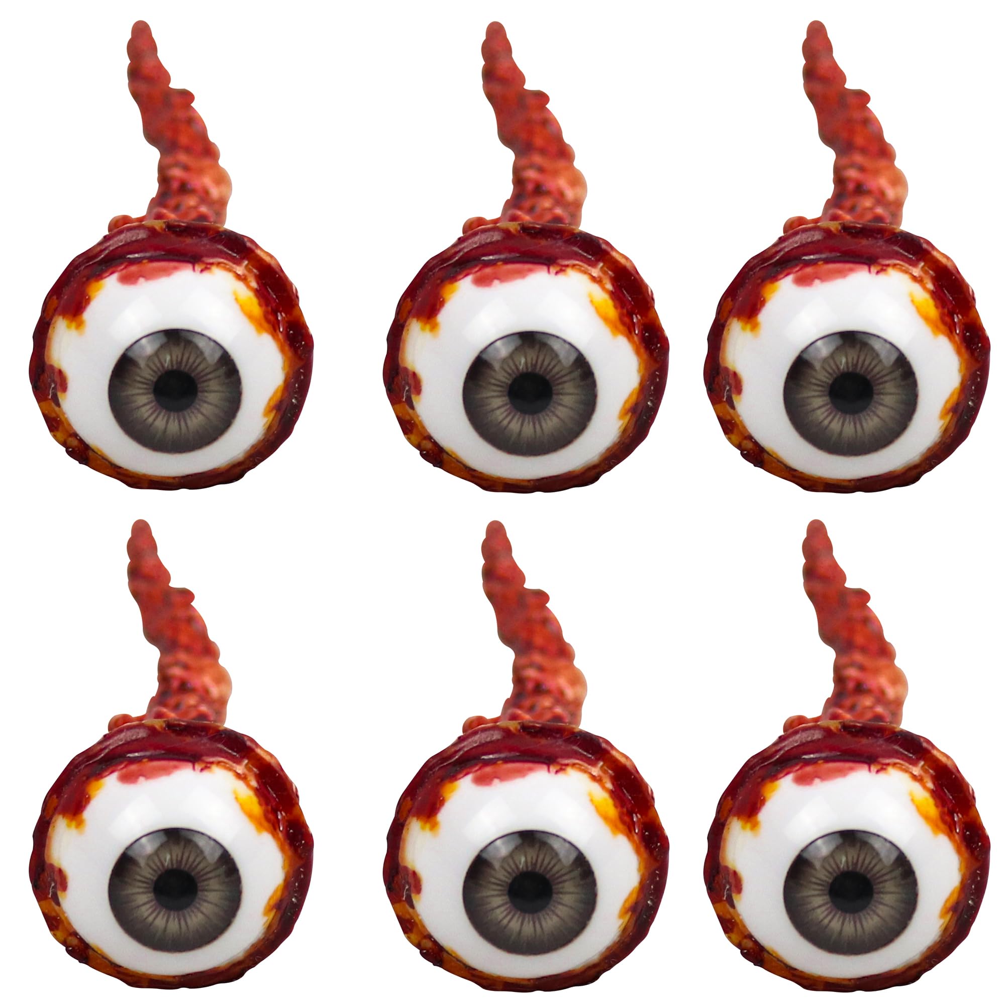nezababycos Halloween Eyeballs Craft Latex Fake Eye Balls Realistic Scary Bloody Eyeballs Decoration Props (6 PCS)