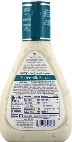 Ken's Foods Buttermilk Ranch Dressing, 16 oz
