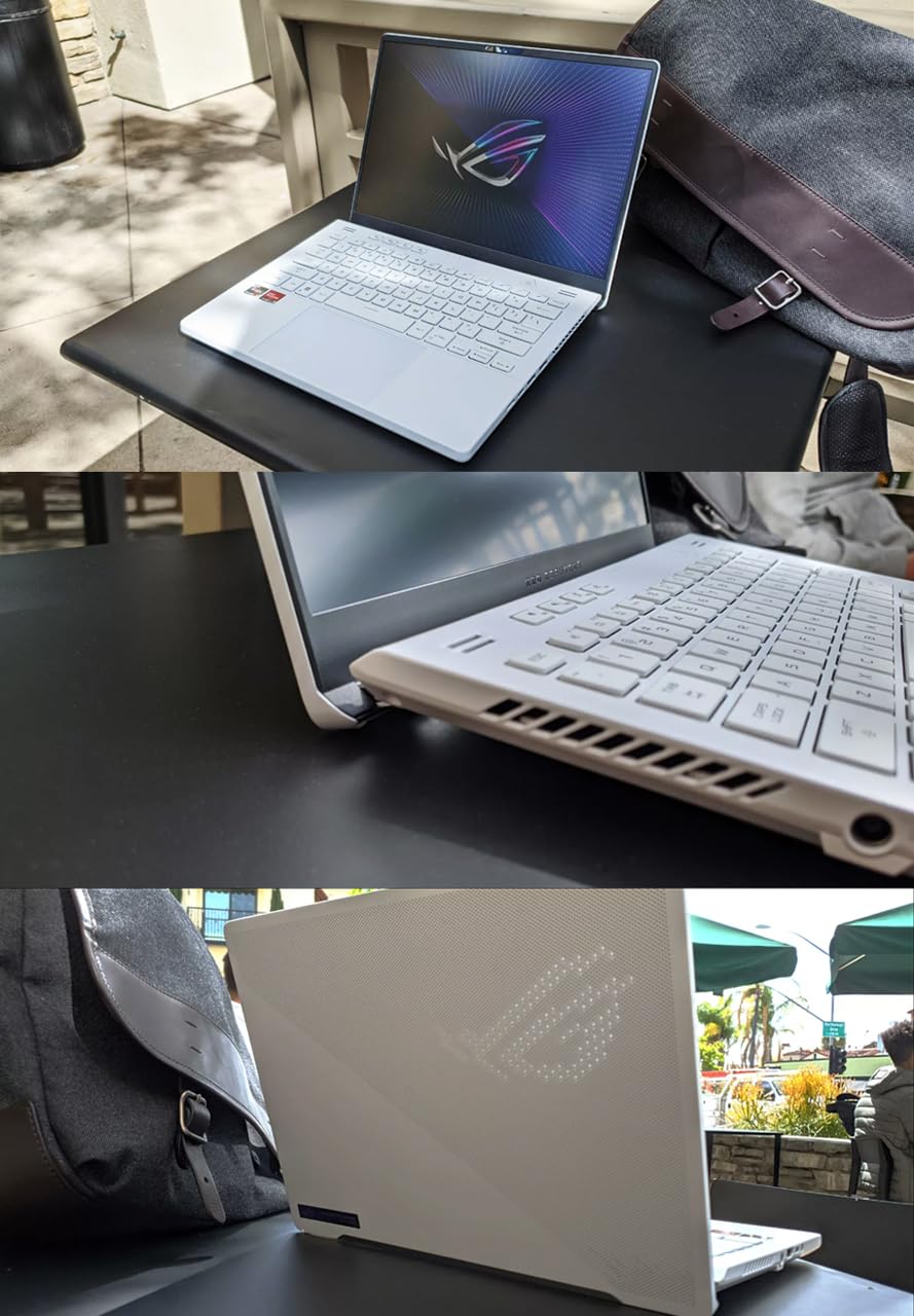 ASUS ROG Zephyrus 14 Gaming Laptop,14 inches FHD(1920x1080) 144Hz Display,16GB RAM,512GB SSD,AMD Ryzen 7 5800HS,NVIDIA GeForce RTX 3060,Backlit KB,Wi-Fi,HDMI,Win11,Moonlight White,W/GaLiMu