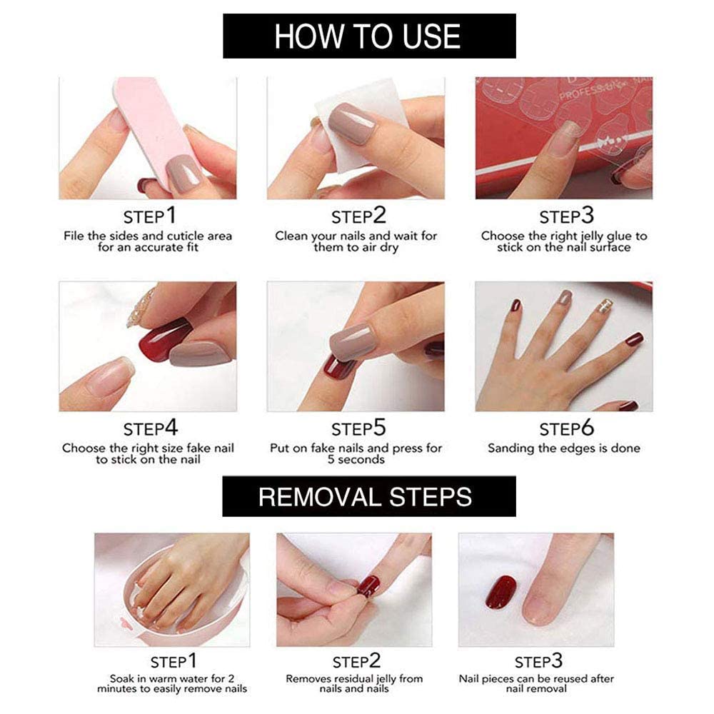 Halloween Press on Nails Square,Short Fake Nails with Ghost Black Pattern, Glue on nails for Women Girls, Includes Prep Pad, Mini File, Cuticle Stick, Glue, Jelly Glue and 24 False Nails