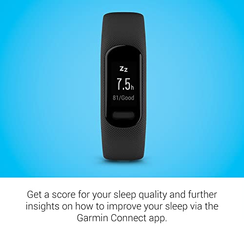 Garmin vívosmart® 5, Fitness Tracker, Long-Lasting Battery, Simple Design, Black Large